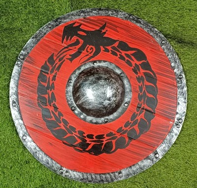 Medieval Viking Authentic Shield Snake Ouroboros Battleworn Shield | eBay