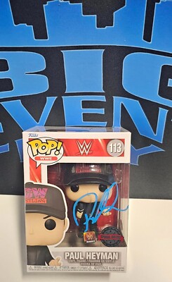 PAUL HEYMAN SIGNED AUTOGRAPHED WWE FUNKO POP #113 WRESTLING FIGURE JSA ...
