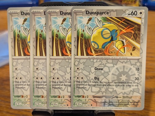 Pokemon TCG Temporal Forces Dunsparce Reverse Holo 128/162 x4 Playset ...