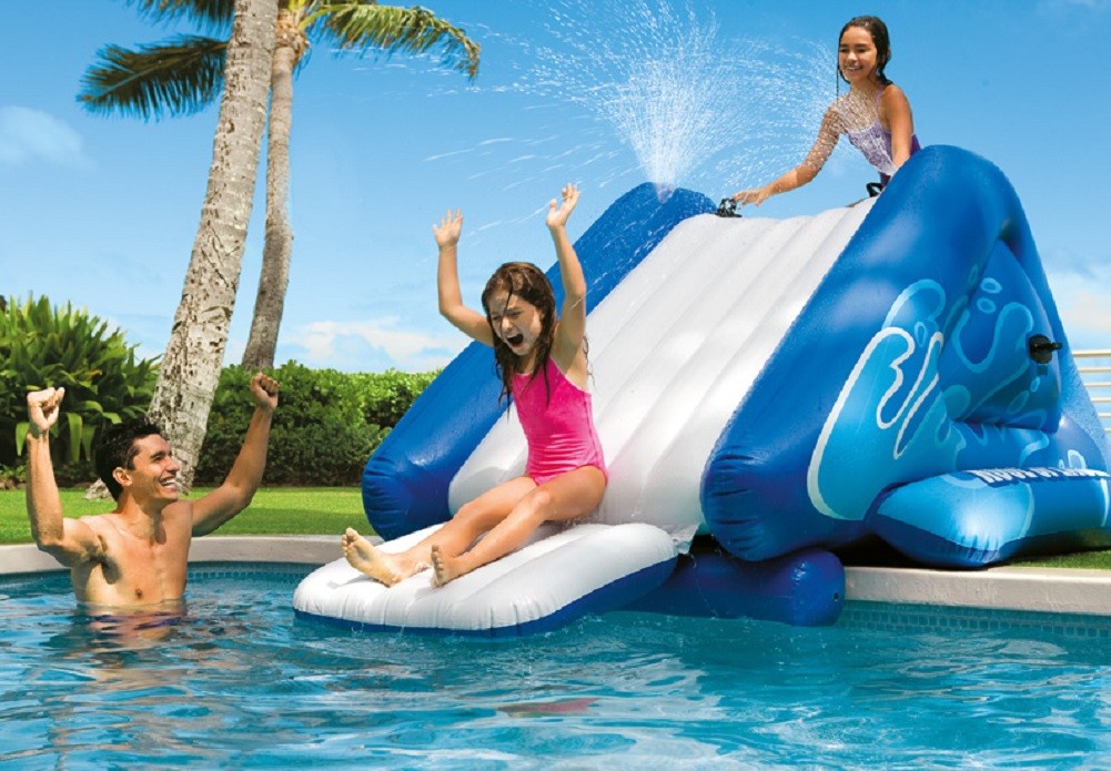 Intex Water Slide Inflatable Play Center 131inch X 81inch X 46inch for ...
