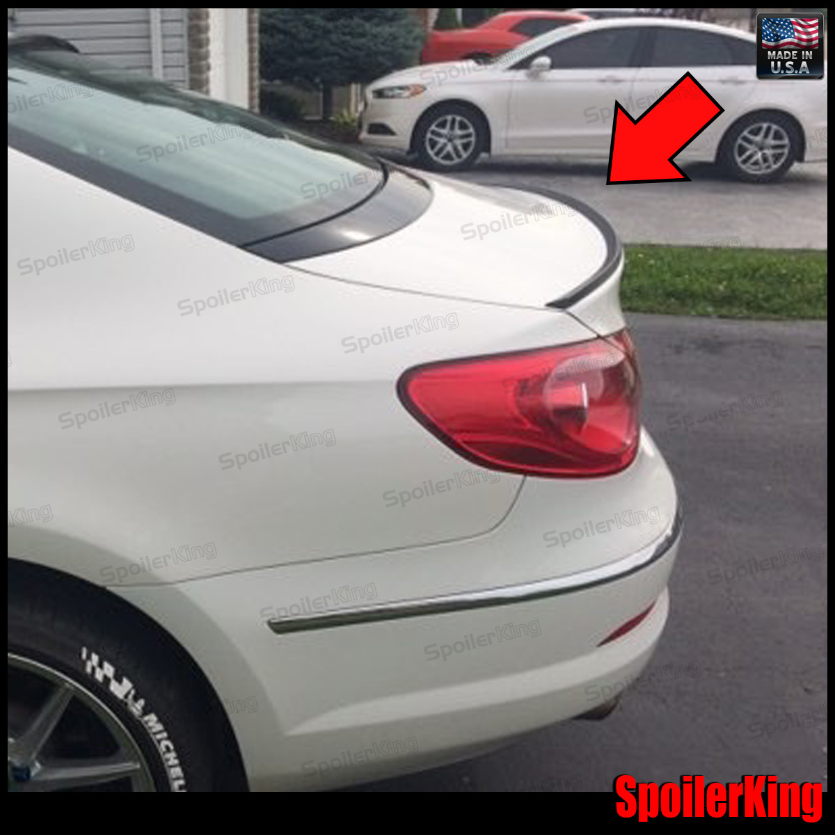 StanceNride 555L (Fits: Volkswagen VW CC 2009-17) Rear Add-on Trunk Lip ...