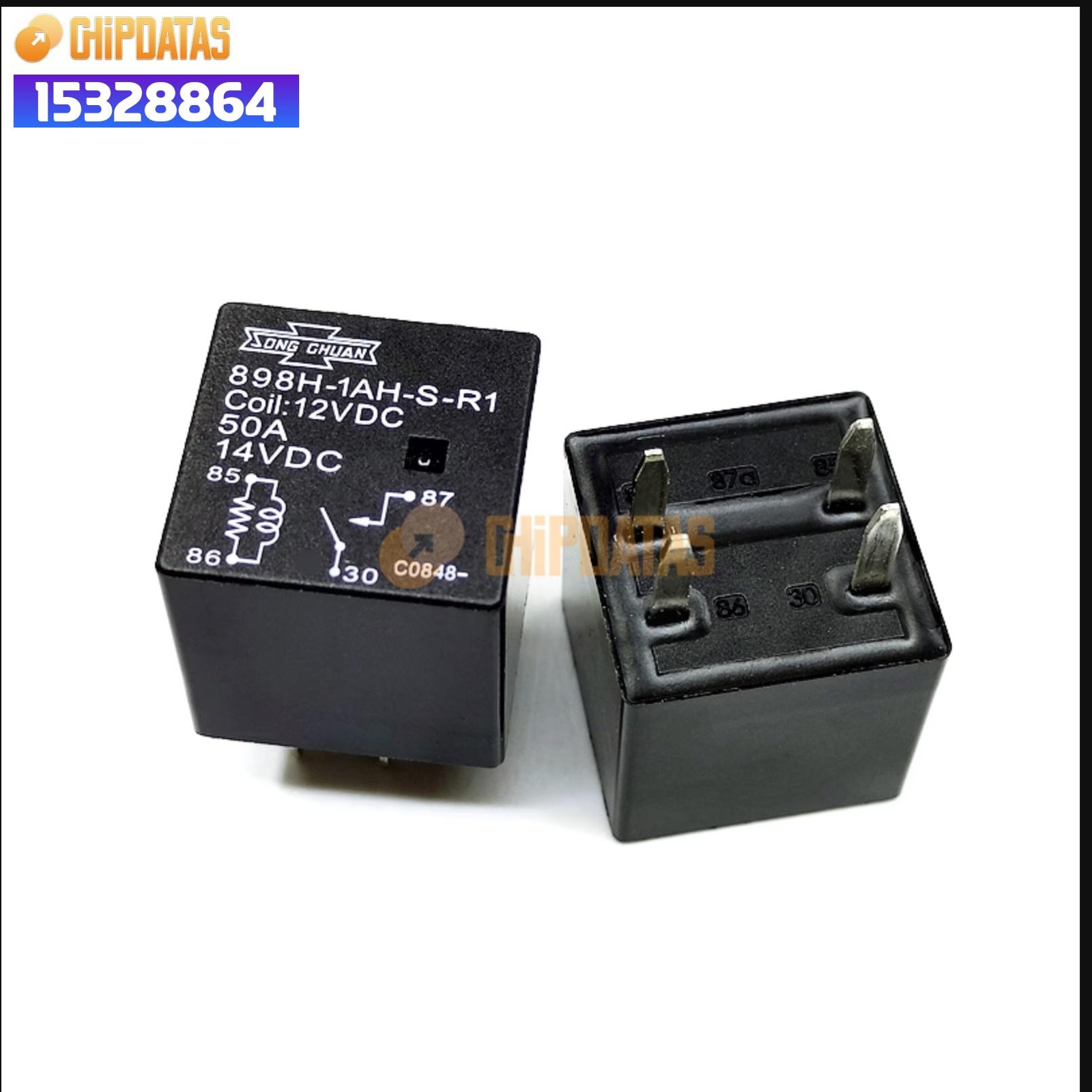 1PCS SONGCHUAN 898H-1AH-S-R1 12VDC 50A Automotive Relay 4 Pin Replace ...