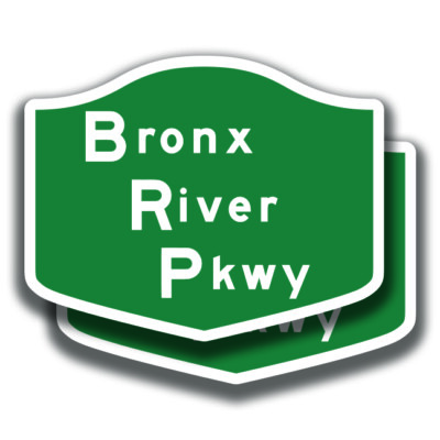 BRONX RIVER PARKWAY STICKER 2 Decals New York Road Sign Bogo Highway ...