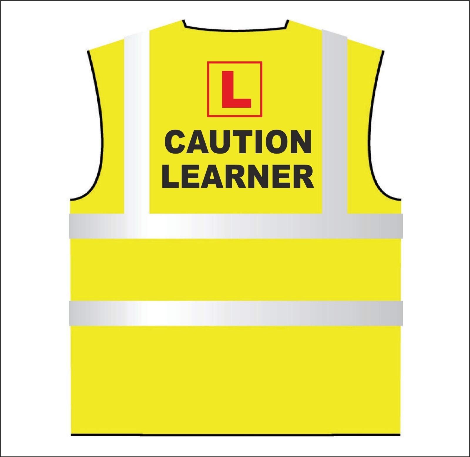 LEARNER HI VIS VIZ HIGH VISIBILITY VEST EN471 YELLOW & ORANGE SAFETY ...
