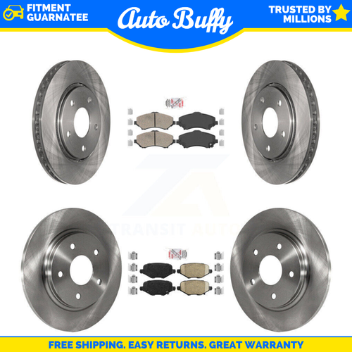 Front Rear Integrally Molded Pad Brake Rotors Kit For Dodge Grand ...