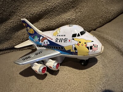Pokemon Pikachu Japan Toy Rare All Nippon Airways Tin Plane JA8 965 ...