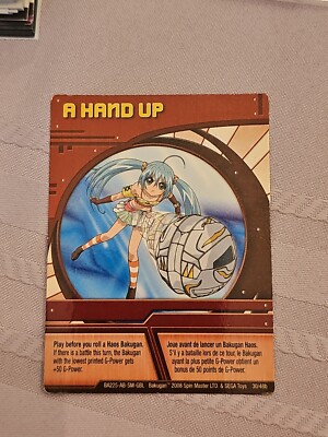 Bakugan Red Ability Card A Hand Up 30/48b Bakugan Battle Brawlers 2008 ...
