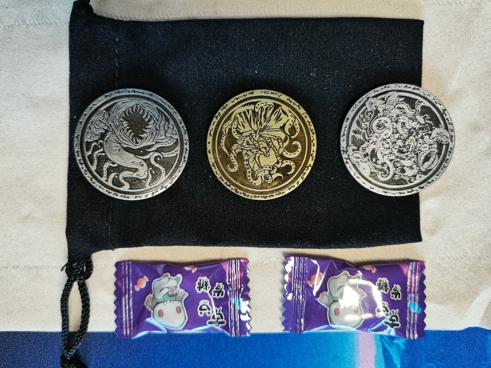 Cthulhu Mythos Young Cthulhu Statue Metal Coin Game Coins version 3pcs ...