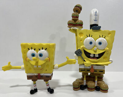 Spongebob Squarepants 2002 Krusty Krab Grill Cook PVC 7” Bobblehead ...