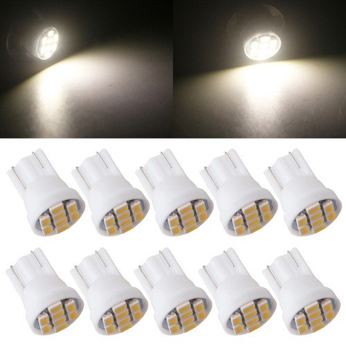 10Pcs Warm White 6V 6.3V DC AC T10 W5W LED Pinball Toy Vehicles Car ...