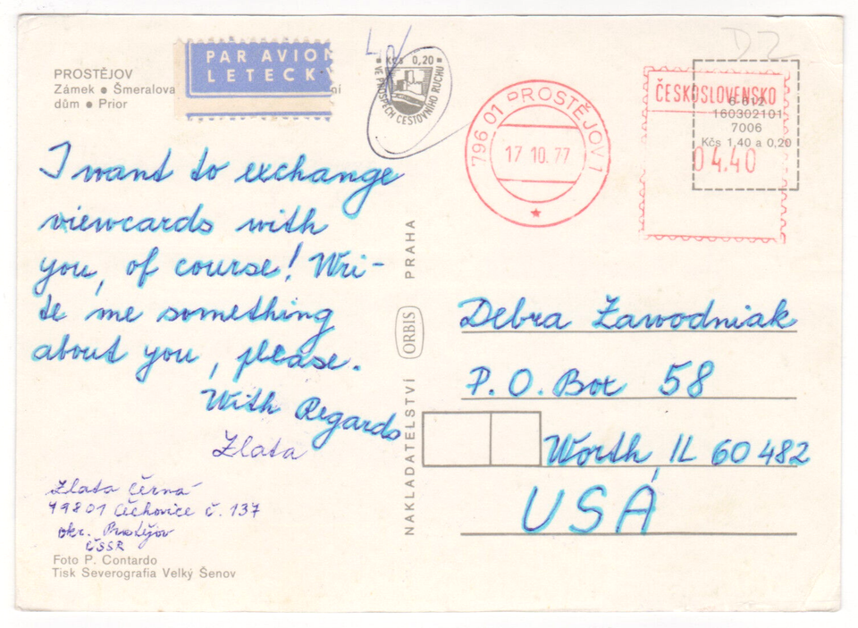 Vtg Postcard-Prostejov-Photo Montage-Old Cars, Buildings-4x6 Chrome-CS1 ...