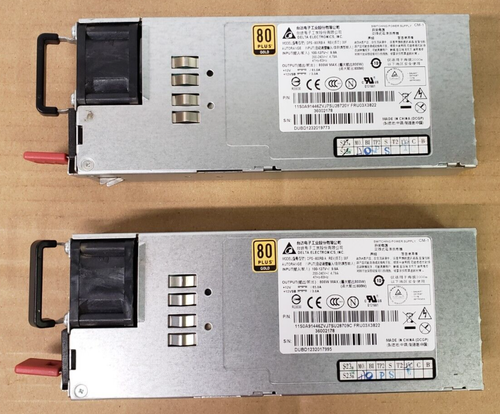 Used Lot of 2 DELTA ELECTRONICS 800W 80PLUS Gold Redundant Power Supply ...