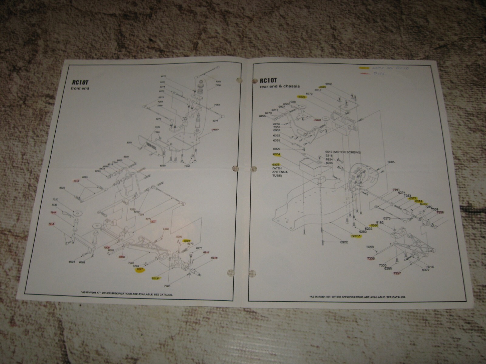 Vintage RC Associated RC10T Parts ID Holes Noted (1) Used | eBay