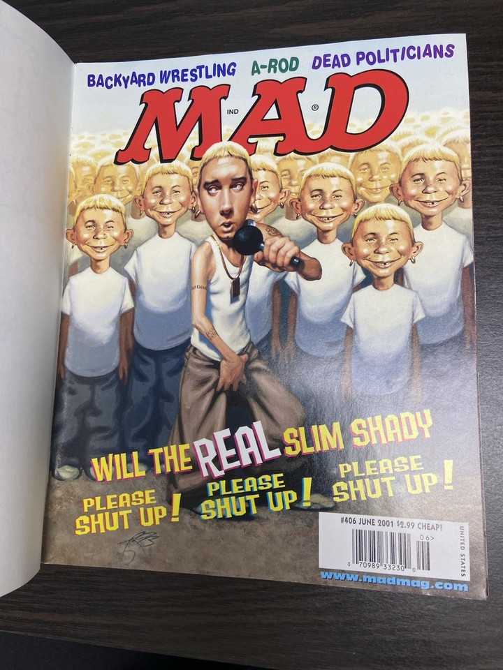 MAD MAGAZINE #406 JUNE 2001 WITH MAILER EMINEM THE REAL SLIM SHADY A ...