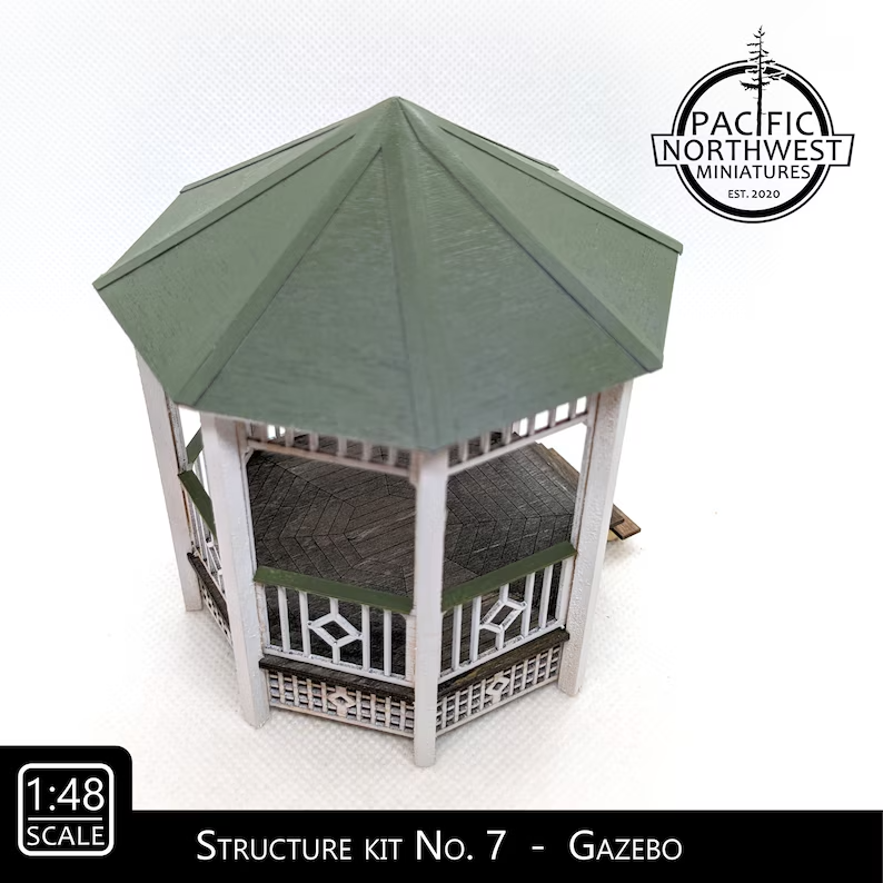 Pacific Northwest Miniatures - 1:48 Scale Building Kit "Gazebo ...