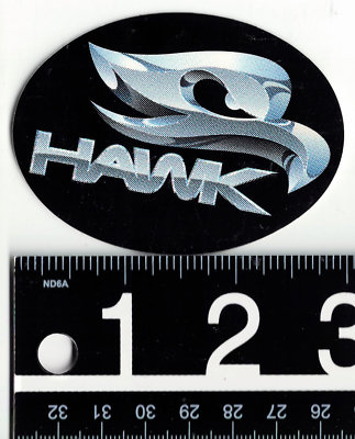 Hawk Skateboarding Sticker 3 in x 2.2 in Multicolor Retro Tony Hawk ...