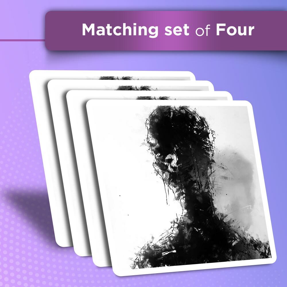 4x Square Stickers 10 cm - BW - Modern Art Faceless Body #43236 | eBay