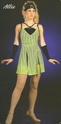 Adult Medium GREEN Allie Dance Jazz Tap Dress Costume | eBay