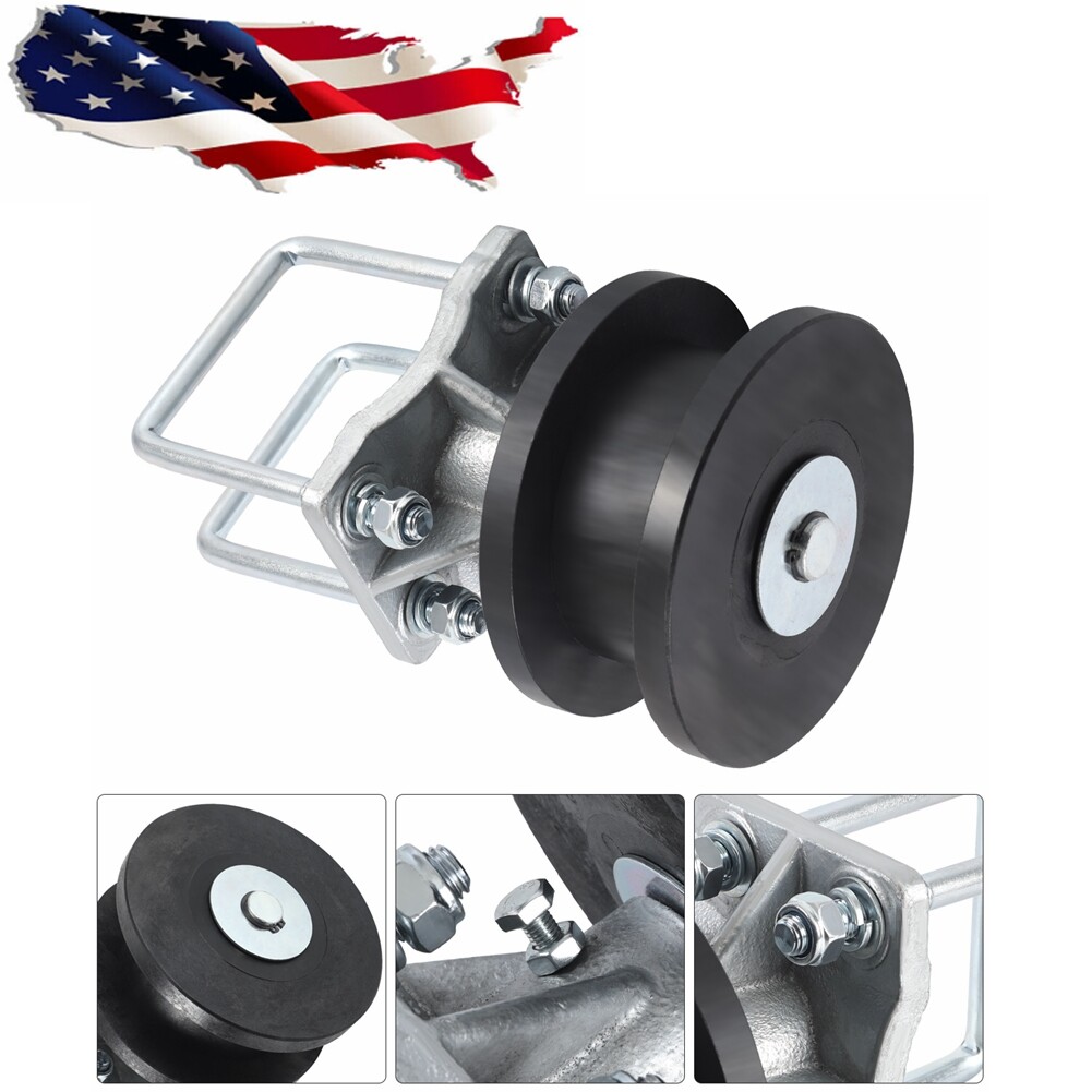 4" Square Post x 2 1/2" Round Gate Frame Premium Nylon Cantilever ...