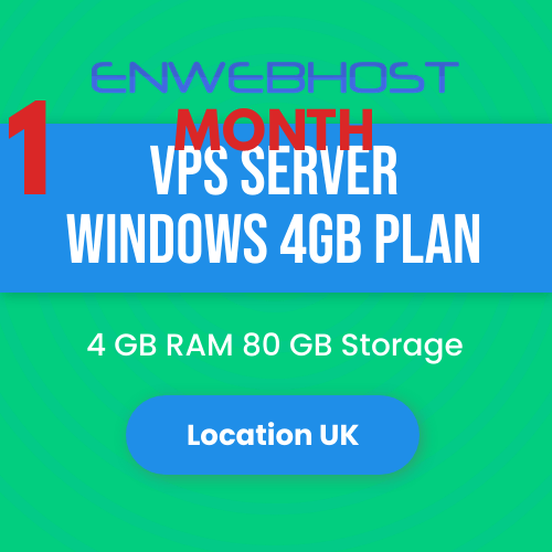 VPS Server Windows 4GB RAM Unmetered Transfer Location UK - 1 Month | eBay