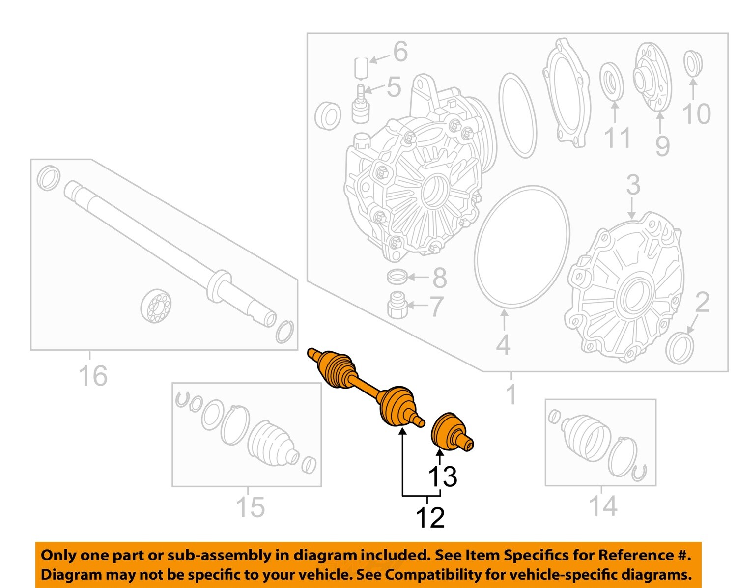 MERCEDES OEM 15-20 C300 Carrier Front Axles-Axle Assy Left 2053303906 ...