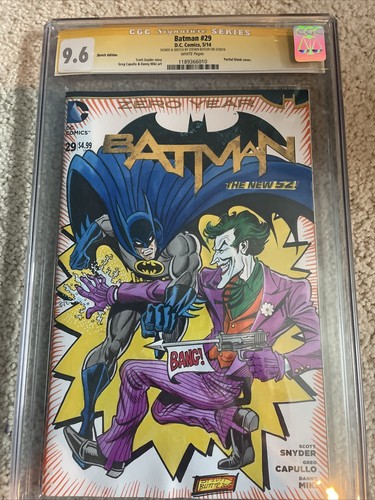 Batman 29 CGC SS 9.6 DC Comics Batman vs Joker Signed & Sketch by ...