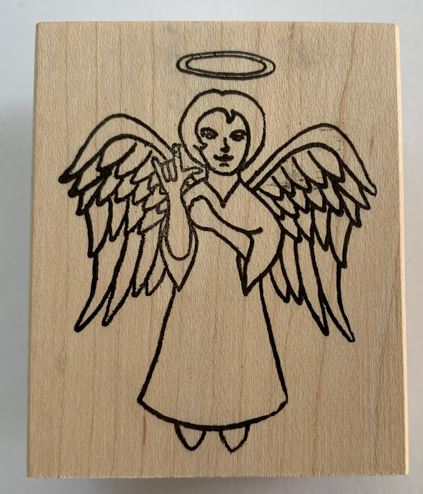 Angel with ILY and Love in ASL Rubber Stamp - Love Deaf American Sign ...