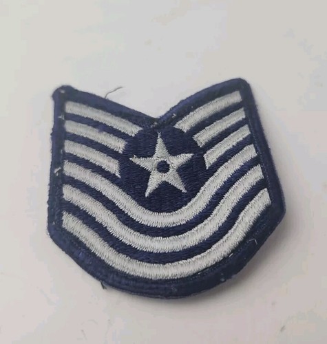US Air Force 1950s Tech Sergeant Rank Patch E-6 Blue Chevron Pair USAF ...