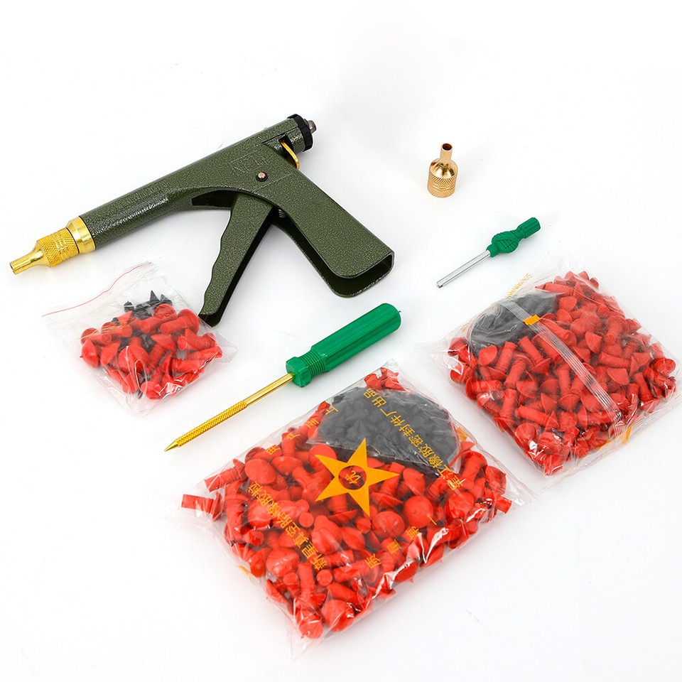 Tire Plugger Tubeless Tire Wheel Repair Gun Kit Mushroom Plug Probe ...