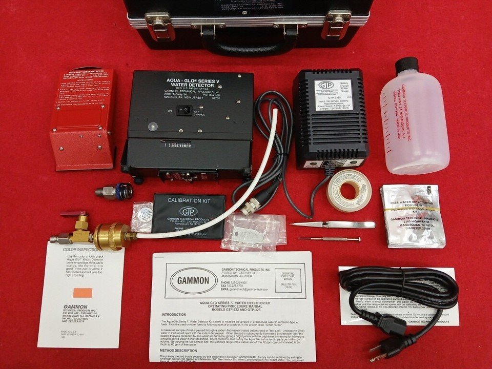 GAMMON AQUA-GLO Series V WATER DETECTOR KIT FOR CONTENT TESTING GTP-322 ...