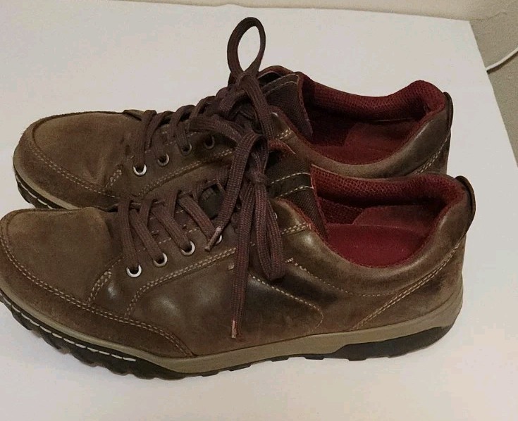 ECCO Receptor Technology Brown Leather Walking Shoes EUR 43.5 US 10.5 ...