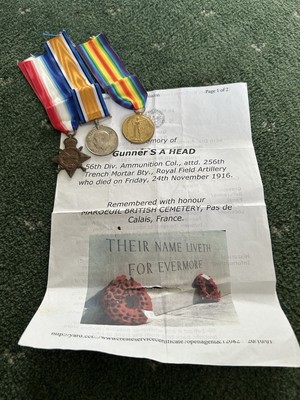 1914-1915 Star Trio Kia Ww1 1916 RFA 1175 S A Head | eBay UK