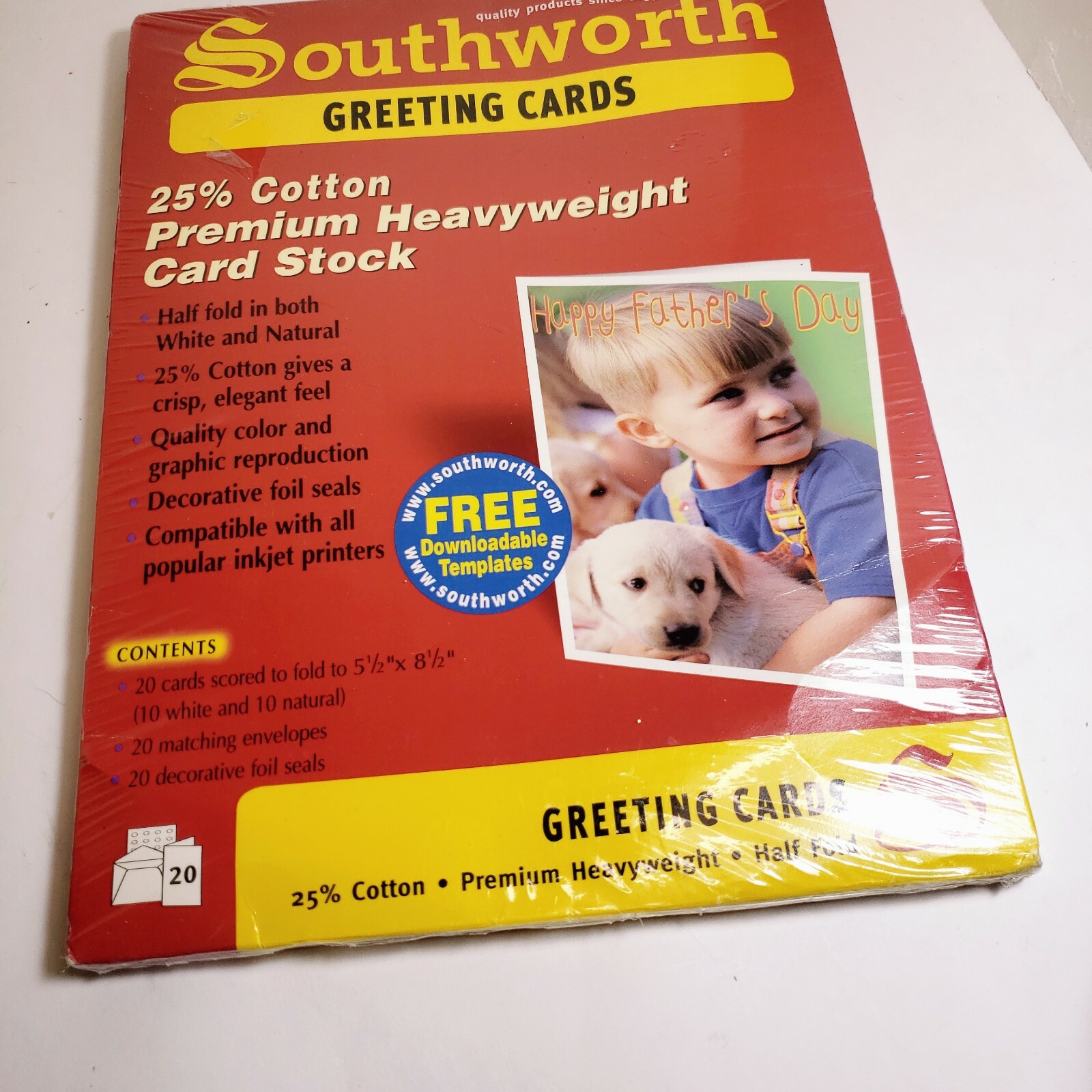 Southworth Greeting card premium heavy weight Half fold 25% cotton 20 ...