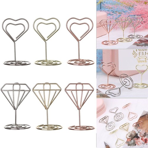 Shape Paper Clamp Clamps Stand Place Card Photos Clips Table Numbers ...