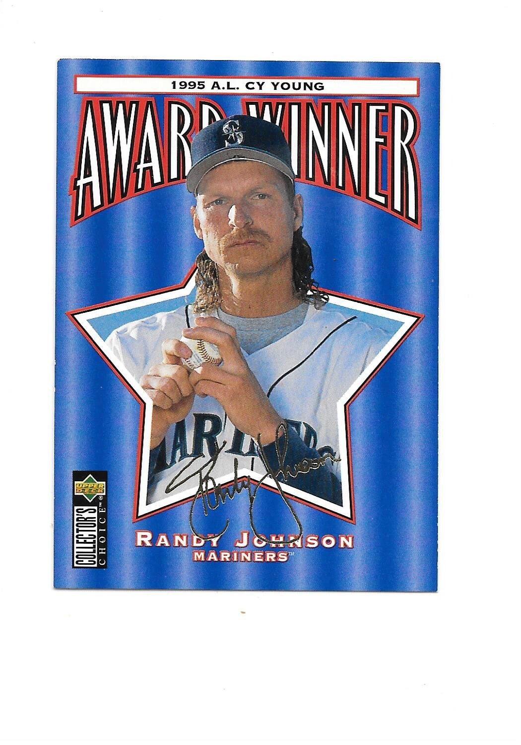 1996 Collector's Choice Gold Sig. Randy Johnson Mariners #708 Baseball ...