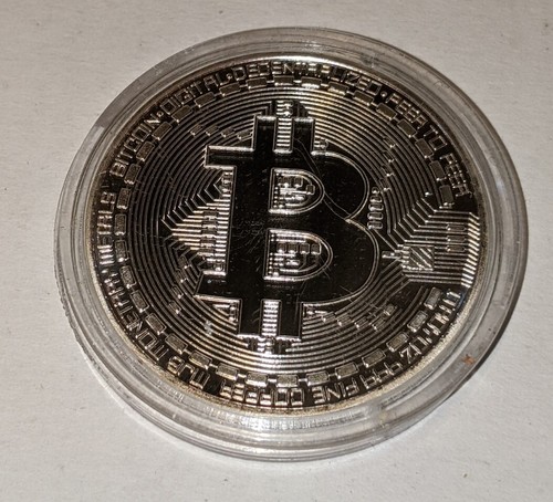 Silver Tone Bitcoin Coin 1 Troy Oz 999 Fine Copper MJB MONETARY METALS ...