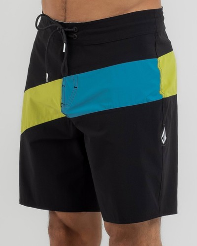Volcom Men's Channel Liberator 18" Black Stretch Board Shorts A0832101 ...