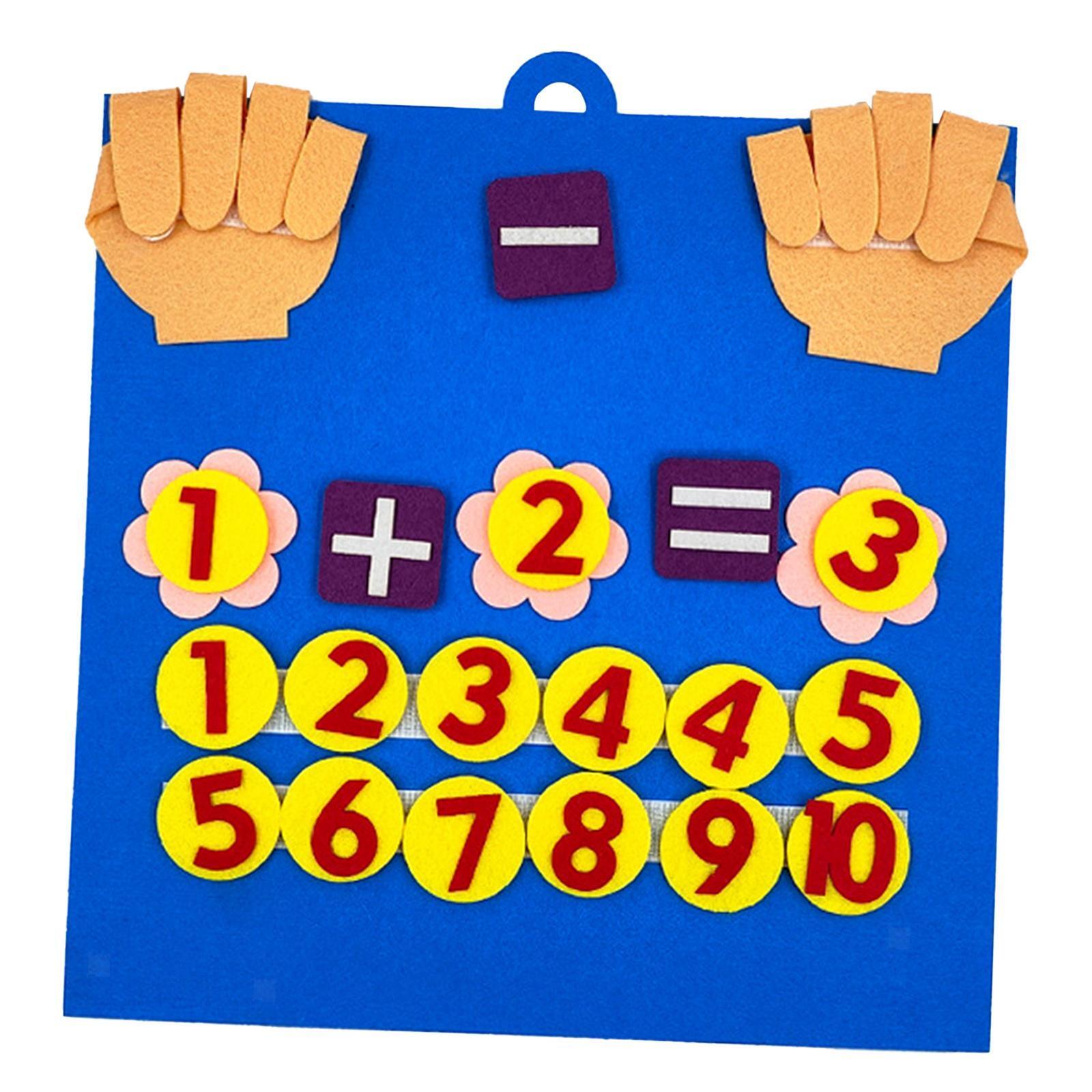 Felt Board Finger Numbers Counting Toy Montessori for Kids Children ...