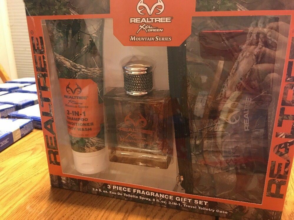 Men's REALTREE XTRA GREEN 3 Piece Fragrance Gift Set Ships N 24 | eBay