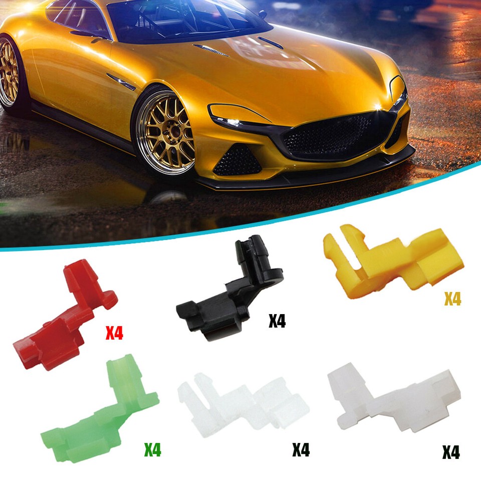 24PCS Car Door Round head Lock 5mm Rod Clip Retainers Nylon Rivets Push ...