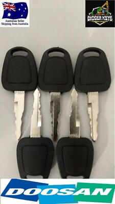 5 x Doosan Excavator Plant Digger Keys F900 Set of 5 Part # K1009605 ...