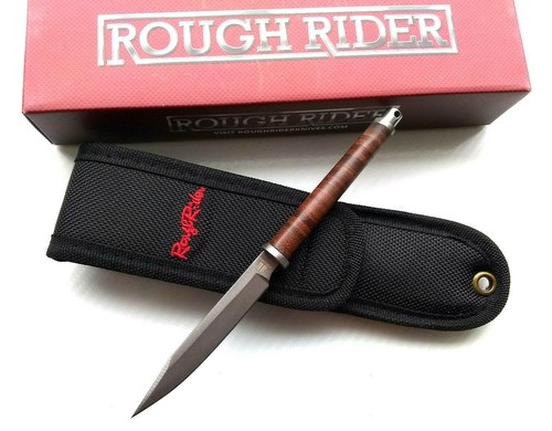 Self-Defense Shiv Shank Slim EDC Fixed Blade Knife Stacked Leather ...