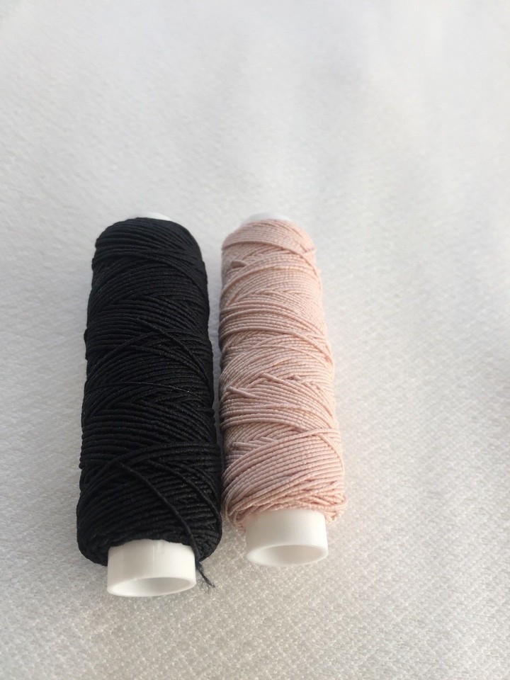 SHIRRING SHEARING ELASTIC THREAD 20 METRE SPOOLS PACK OF 2 REELS SEWING ...