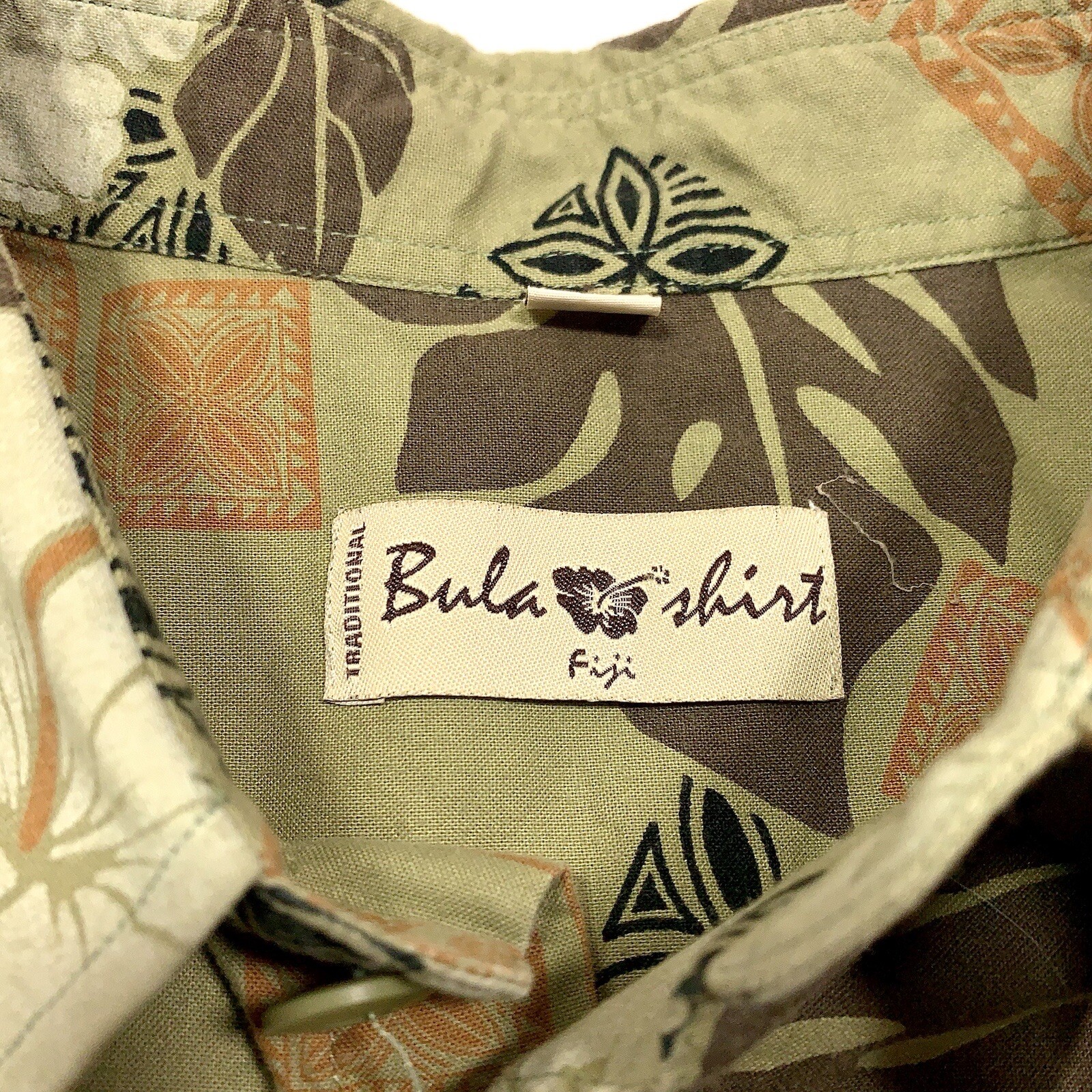 Bula Fiji Shirt Mens Large Floral Print Short Sleeve | eBay