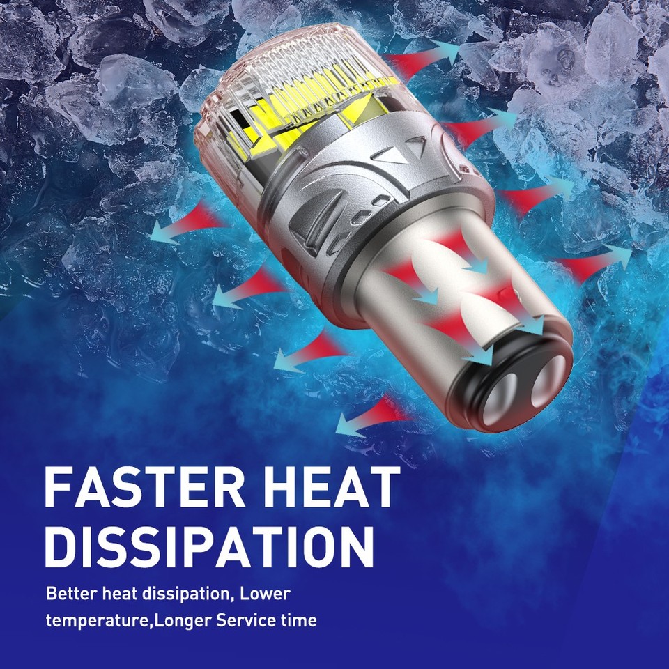 7528 1157 LED Turn Signal Brake Reverse Parking Light Bulb Waterproof ...