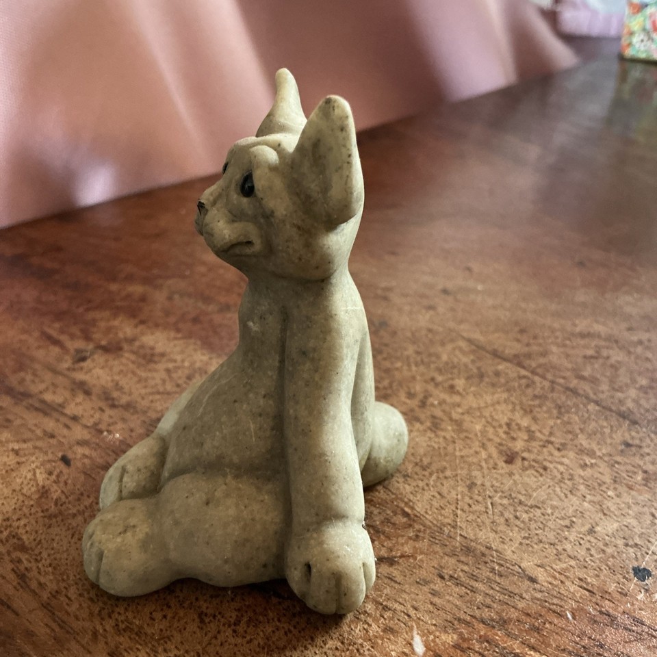 Second Nature Stone Quarry Carl sitting Cat Figurine | eBay UK