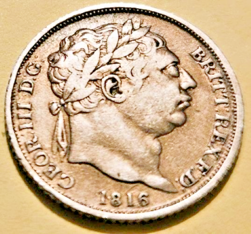 1816 King George III Sixpence 6d Coin – Great Britain – Rare ...