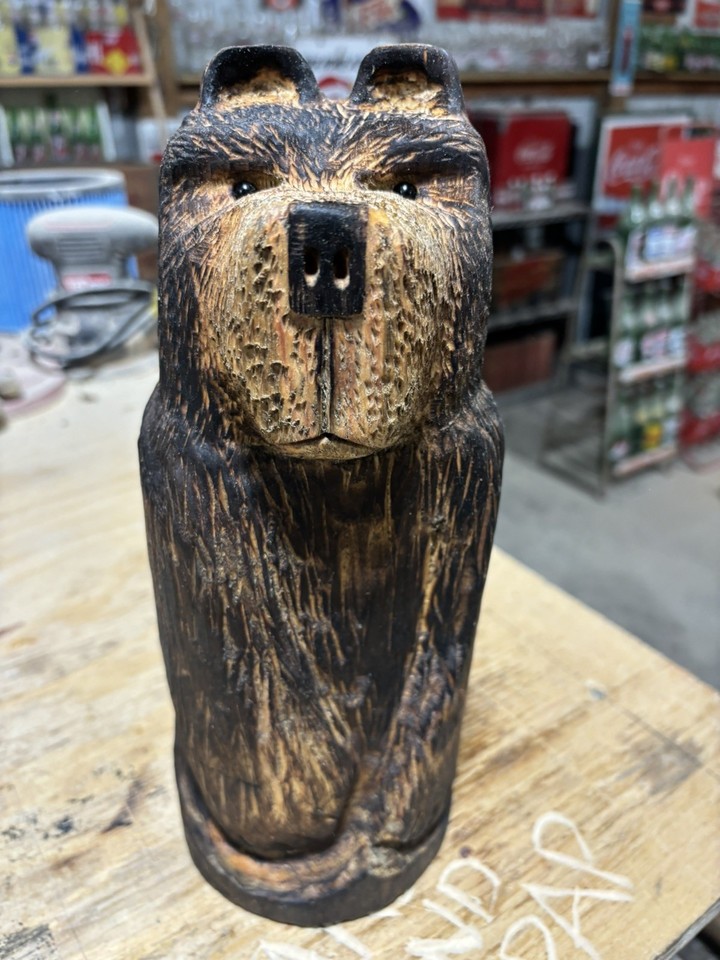 Bear Carving Blackbear Hand Carved | eBay