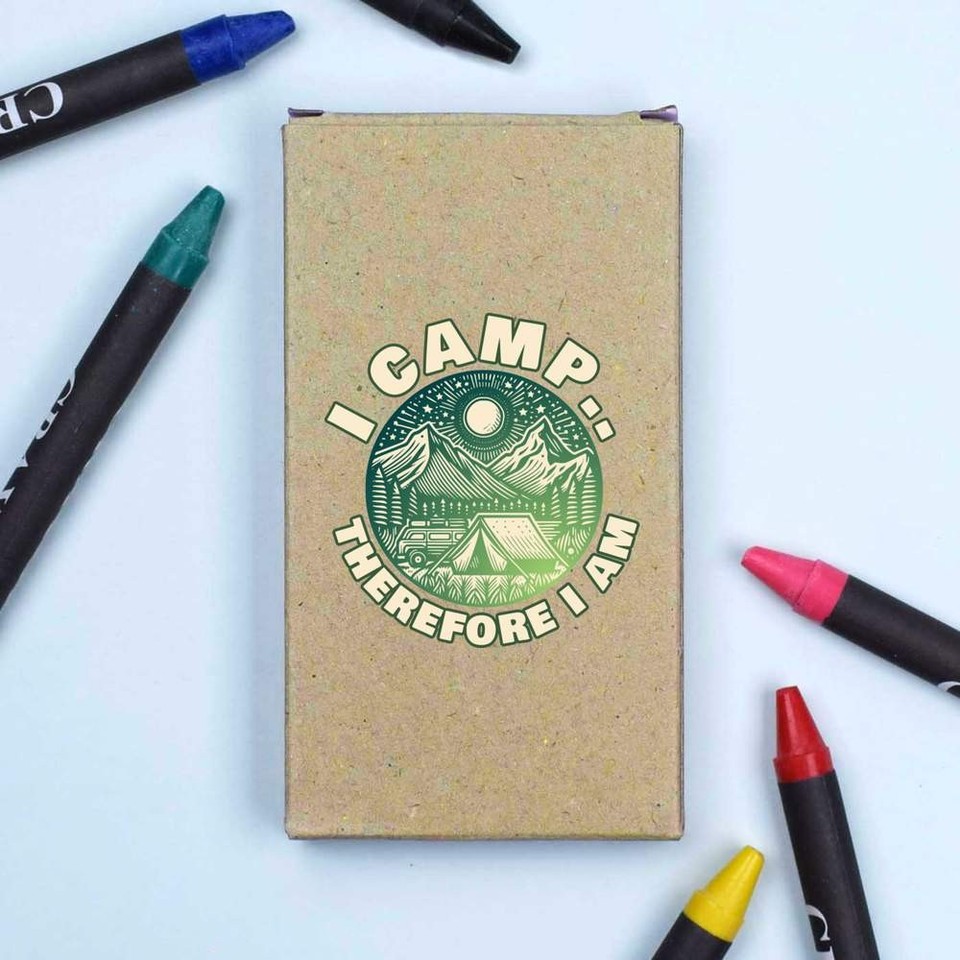 'Cool Camping Emblem' Coloured Crayon Set (CY00038003) | eBay UK