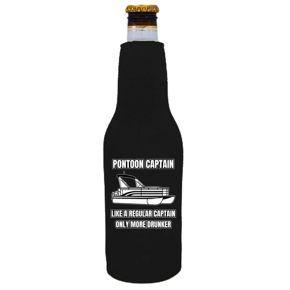 Pontoon Captain Beer Bottle Coolie Full Bottom, Only Drunker | eBay